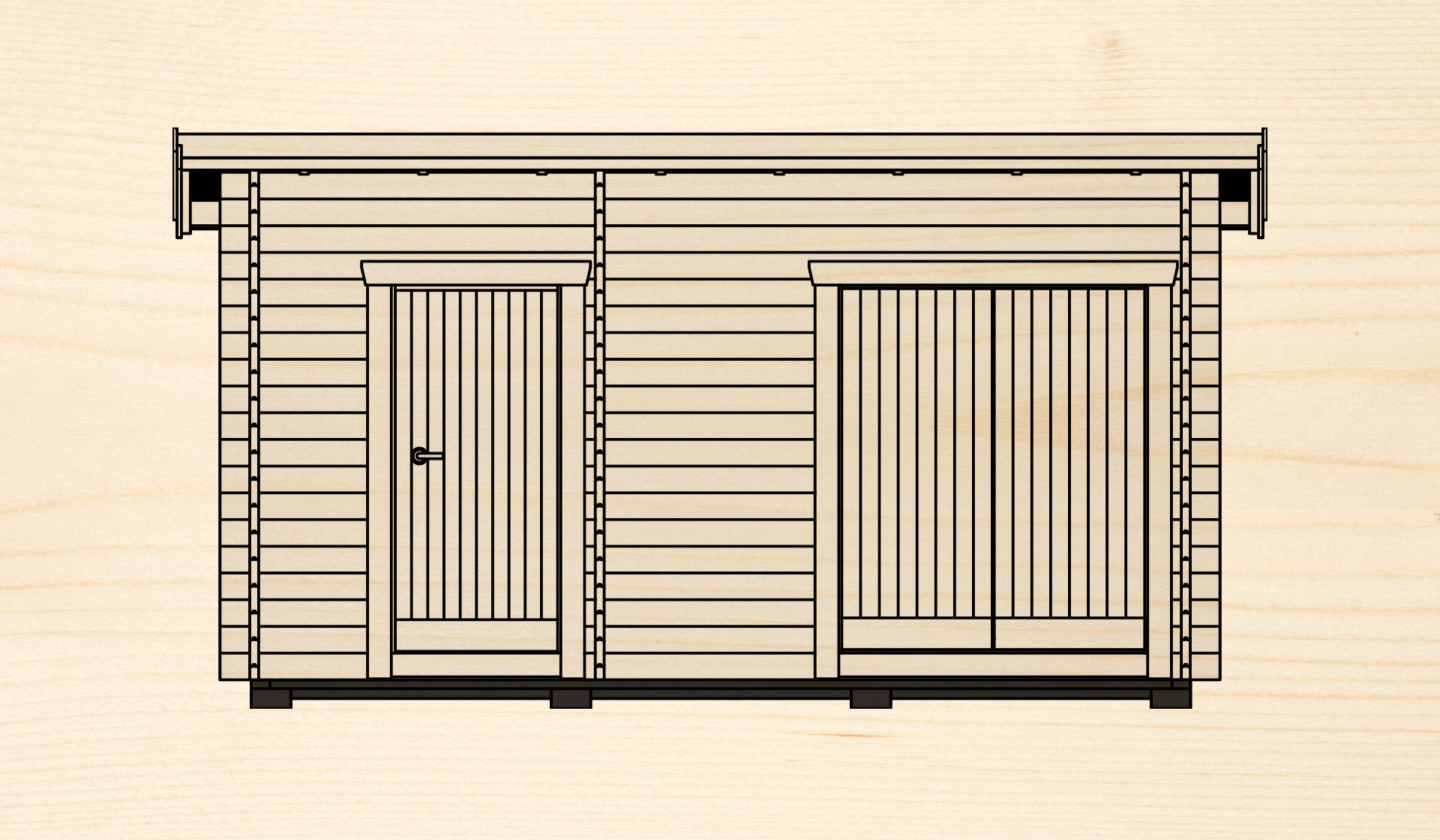 Galgat funkisbod - Massiva trägolv, paneler, hus & stugor