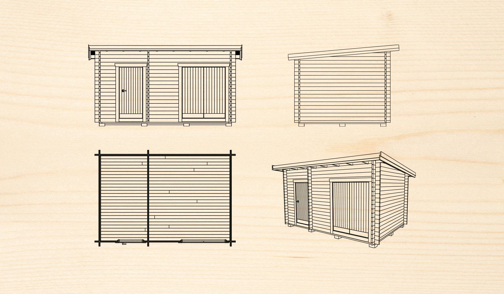 Galgat funkisbod - Massiva trägolv, paneler, hus & stugor